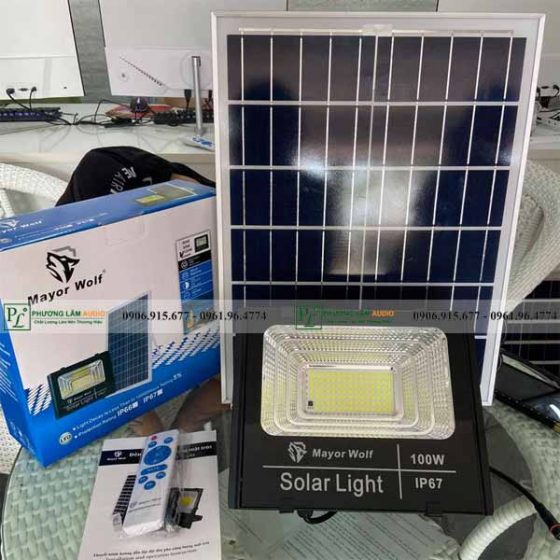 Đèn Pha Năng Lượng Mặt Trời 100W Mayor Wolf — Phương Lâm Audio